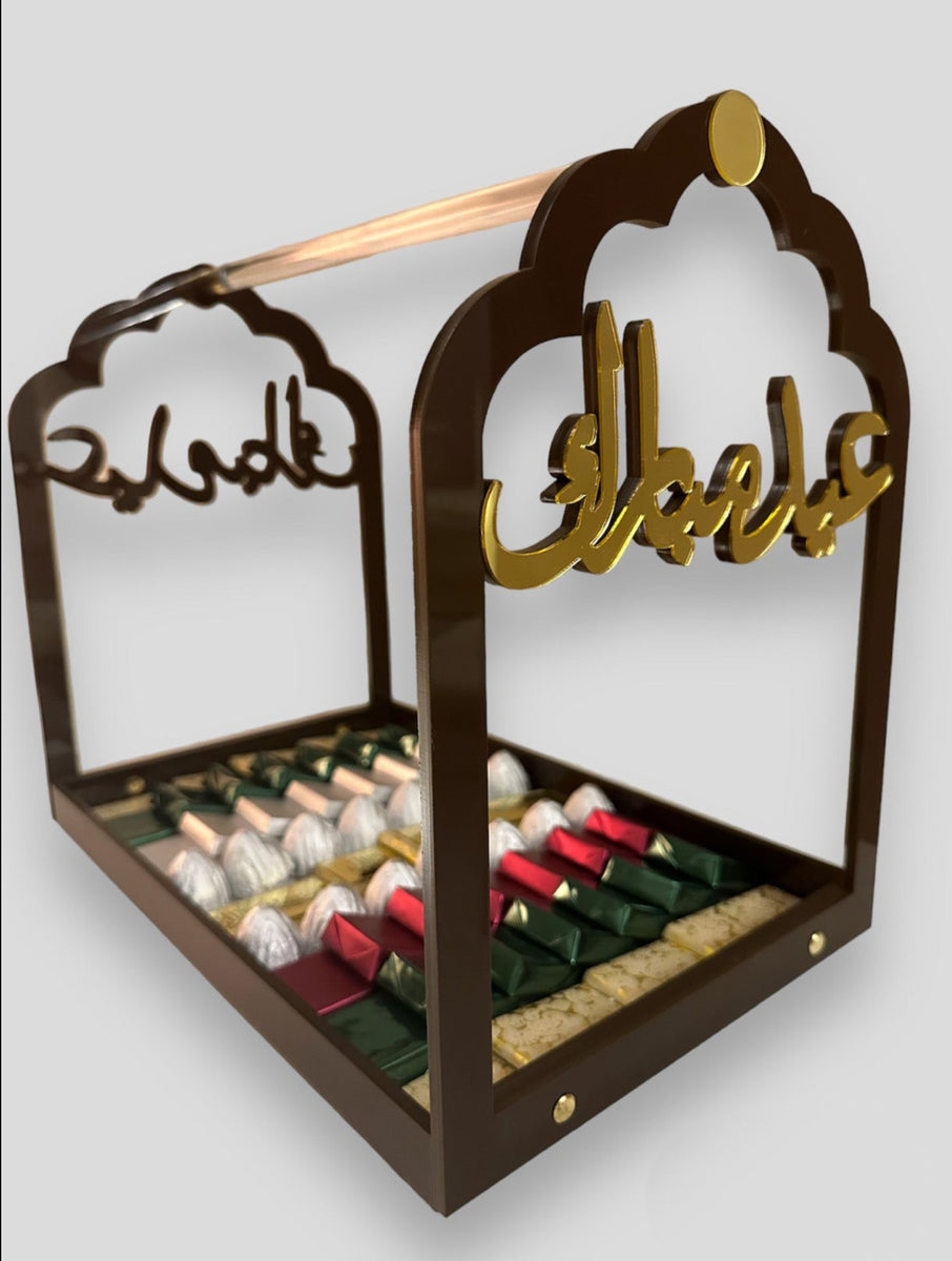 Eid Mubarak Decorated Tray - Acrylic - with Eid Boxes / Turkish Chocol ...